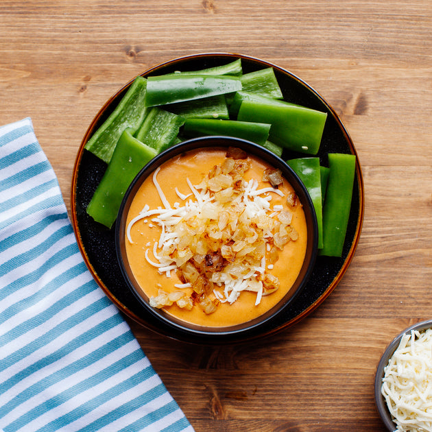 Buffalo Bean Dip with Caramelized Onions & Cheese – Serious Bean Co.