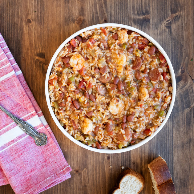 Jalapeño Bacon Bean Jambalaya Style Rice & Beans with Shrimp & Sausage ...